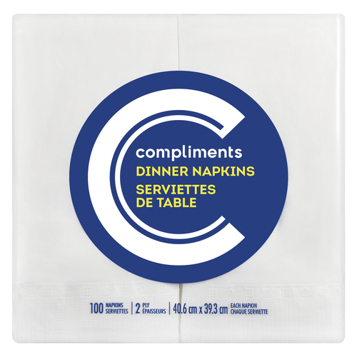 Premium Dinner Napkins 100 Pack | Compliments.ca