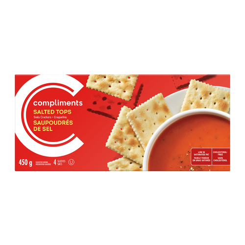 Soda Crackers Salted Top 450 g | Compliments.ca