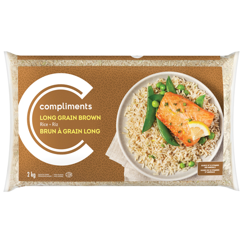 Brown Rice Long Grain 2 kg | Compliments.ca