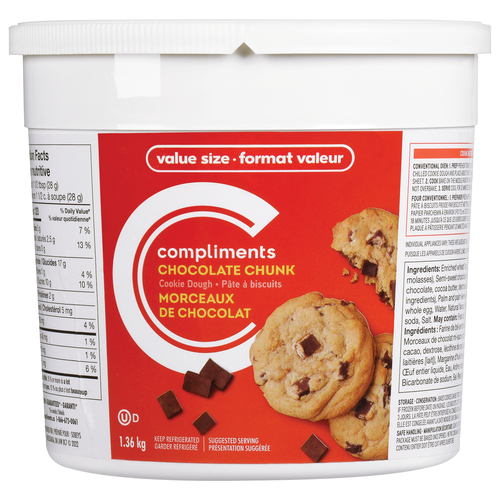 Cookie Dough Chocolate Chunk 1.36 kg | Compliments.ca Cookie Dough Chocolate Chunk 1.36 kg | Compliments.ca