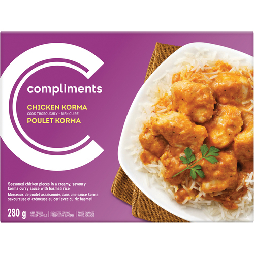Frozen Entrée Chicken Korma 280 g | Compliments.ca