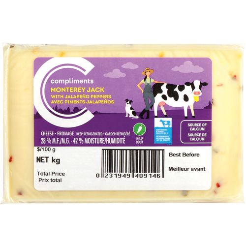 Monterey Jack Cheese With Jalapeno Peppers | Compliments.ca
