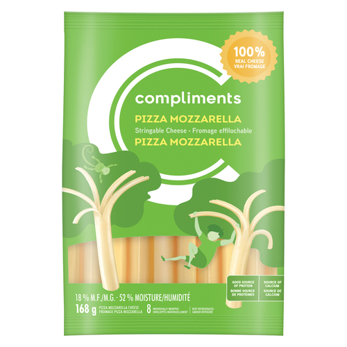 Pizza Mozzarella Cheese Strings 168 g | Compliments.ca