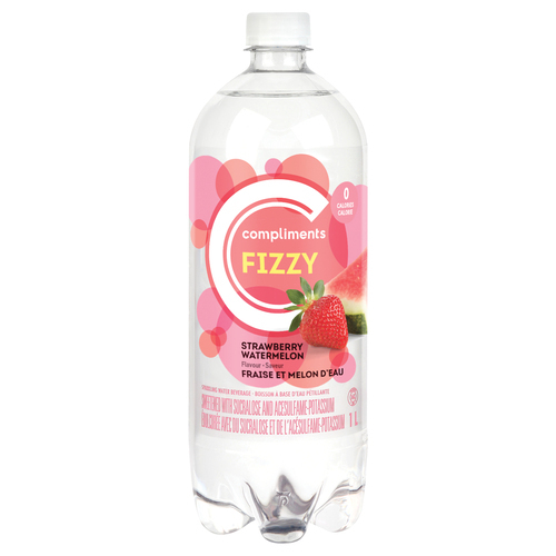 Sparkling Water Fizzy Strawberry Watermelon 1 L | Compliments.ca