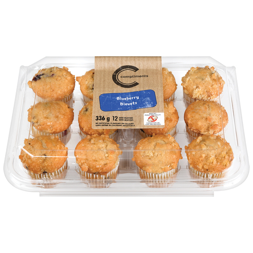 Mini Blueberry Muffins 336 g | Compliments.ca