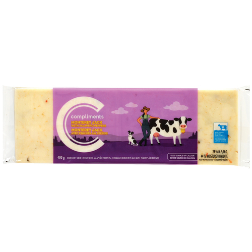 Block Monterey Jack Cheese With Jalapeno 400 g | Compliments.ca