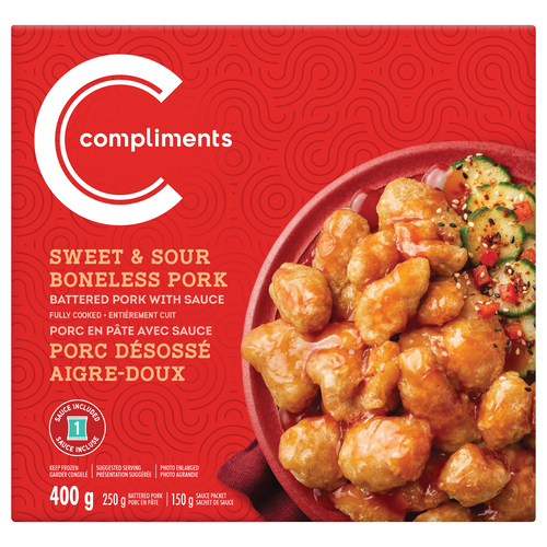 Boneless Pork Sweet & Sour 400 g | Compliments.ca