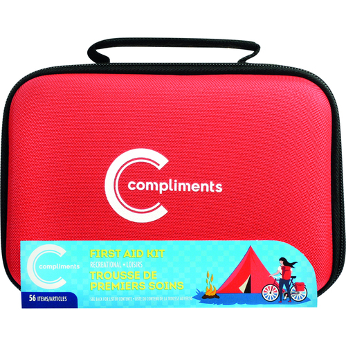 First Aid Kit Recreational 56 Items Inside 1 EA | Compliments.ca