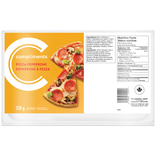 Pizza Pepperoni 250 g | Compliments.ca