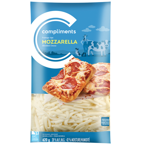 Shredded Cheese Mozzarella 620 g | Compliments.ca